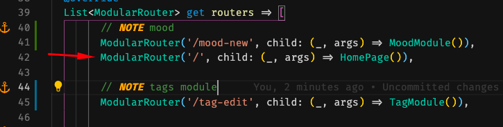 When an "initial route" is not the first one in the list it ends up causing a bug when ...