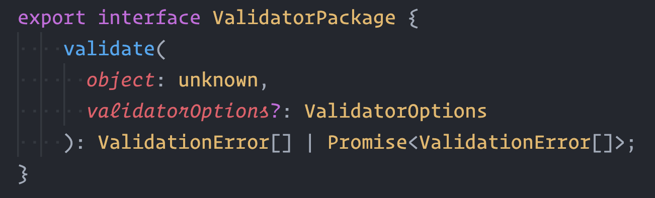 validatorPackage parameter in ValidationPipeOptions not working · Issue #8838 · nestjs/nest · GitHub
