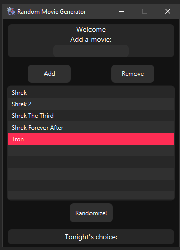 GitHub - RobMadill/Random-Movie-Generator: Do you have a list of movies ...