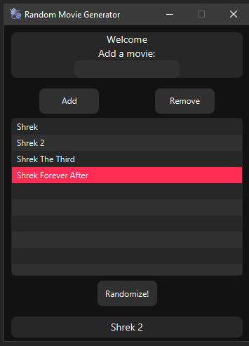 GitHub - RobMadill/Random-Movie-Generator: Do you have a list of movies ...