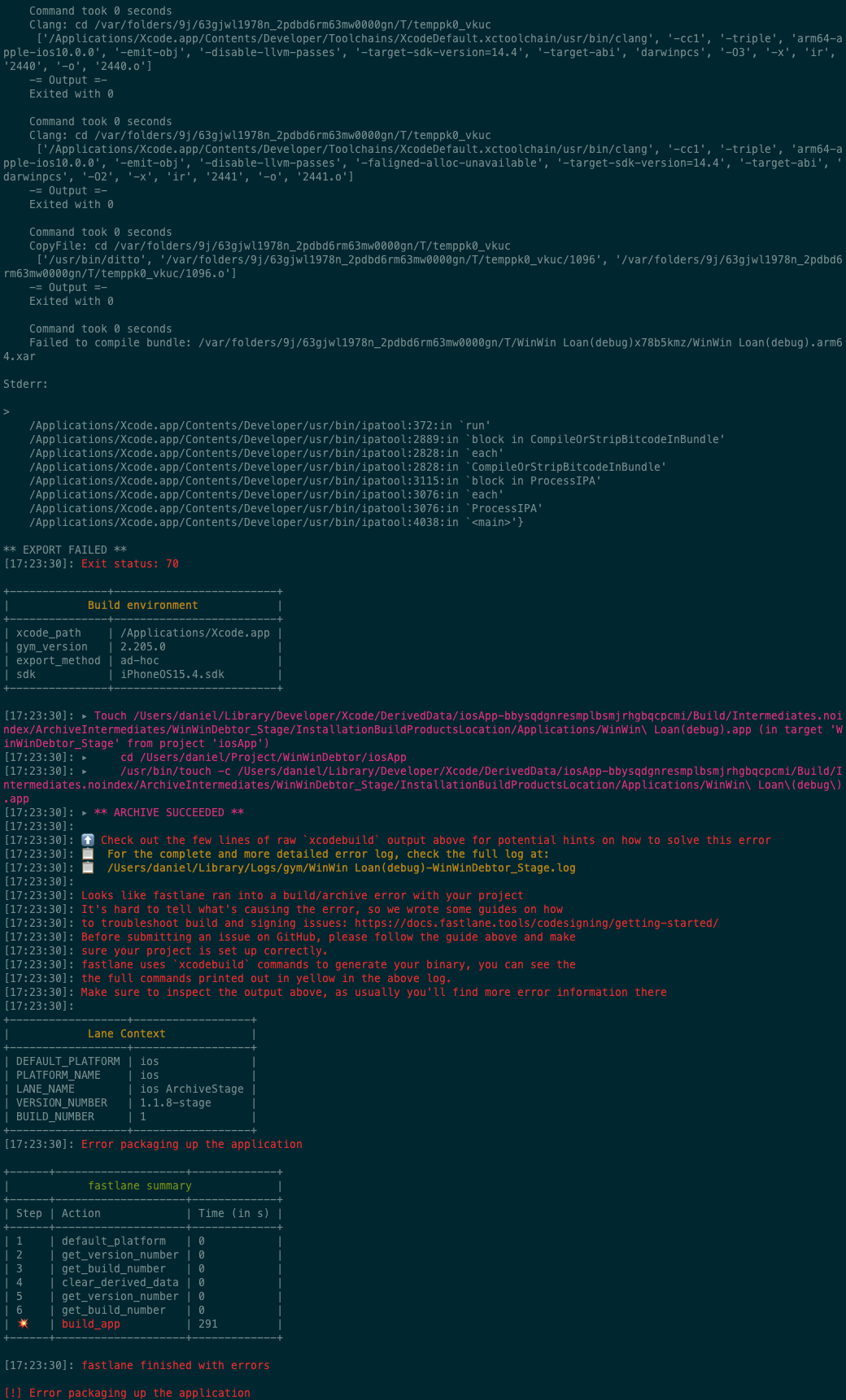 build_app action error on M1 iMac · Issue #20113 · fastlane/fastlane · GitHub
