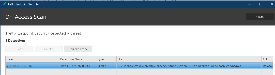 Win32crypt Pyd Trojan Artemis 5390ade0ed54 · Issue 2076 · Mhammond Pywin32 · Github