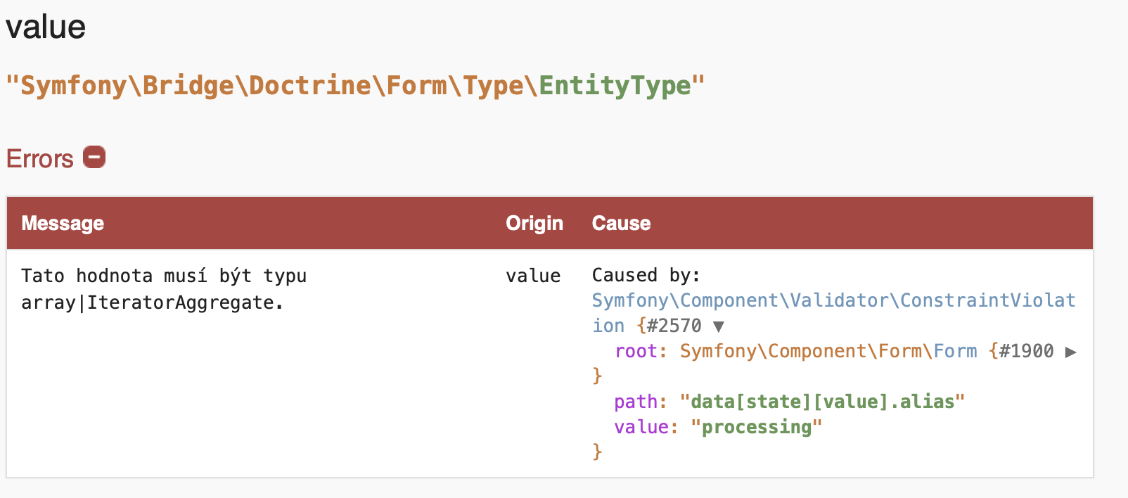 EntityFilter and Assert/Unique · Issue #5058 · EasyCorp/EasyAdminBundle · GitHub