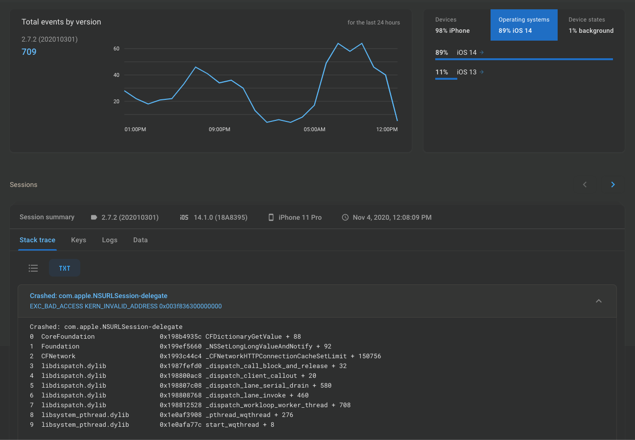 CFDictionaryGetValue EXC_BAD_ACCESS KERN_INVALID_ADDRESS · Issue #3122 ...