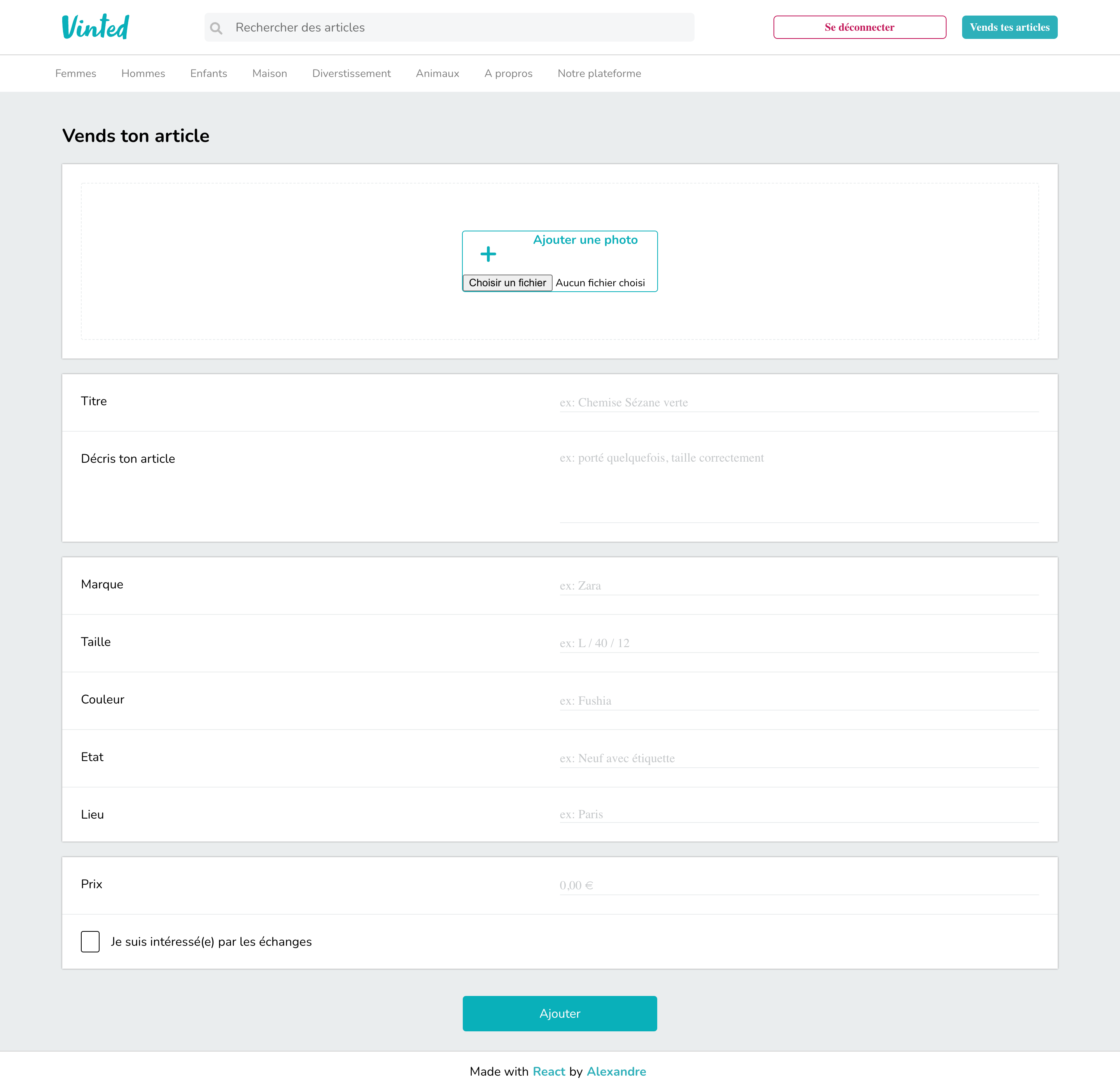 GitHub - Zebiphire/vinted-clone-frontend: Static page with Express and Mongodb