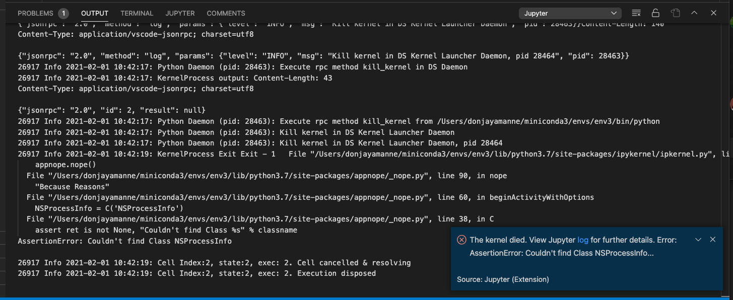 Improved handling of failures in Kernell Daemon by DonJayamanne · Pull ...