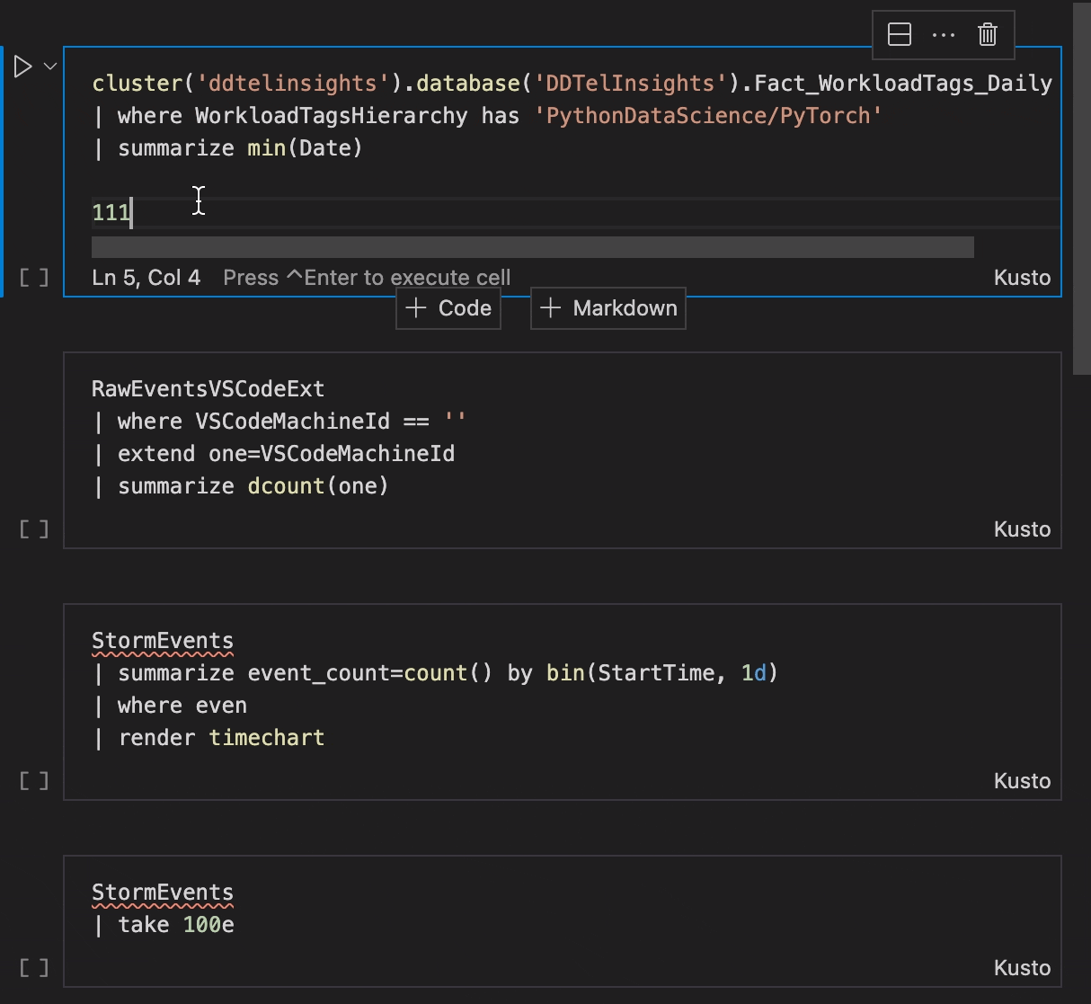 Notebook Cell Statusbar items are always re-created, ending up with ...