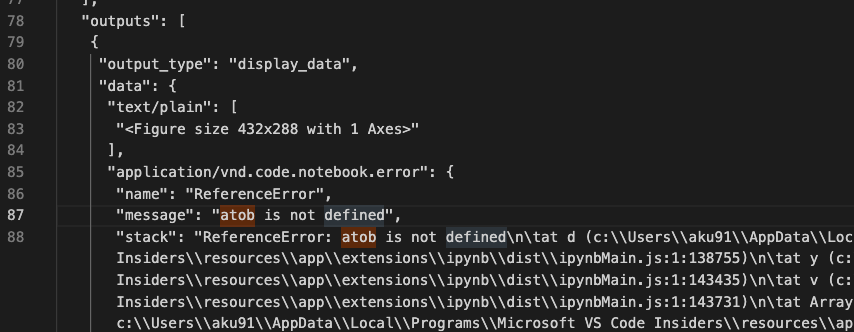 ReferenceError: atob is not defined when rendering images in a jupyter notebook when connected ...