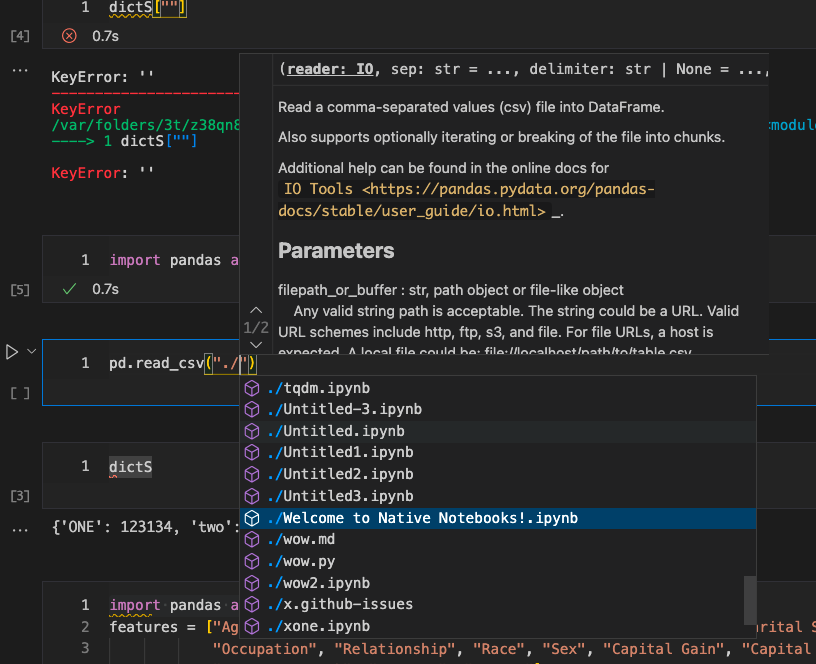Autocomplete / Autocompletion lacks parity with a standard Jupyter ...
