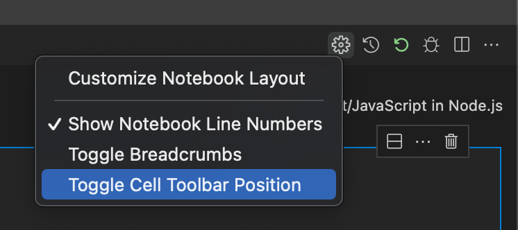 Toggle Cell Toolbar Menu Item Doesnt Do Anything When Position Is Defined In Settings · Issue