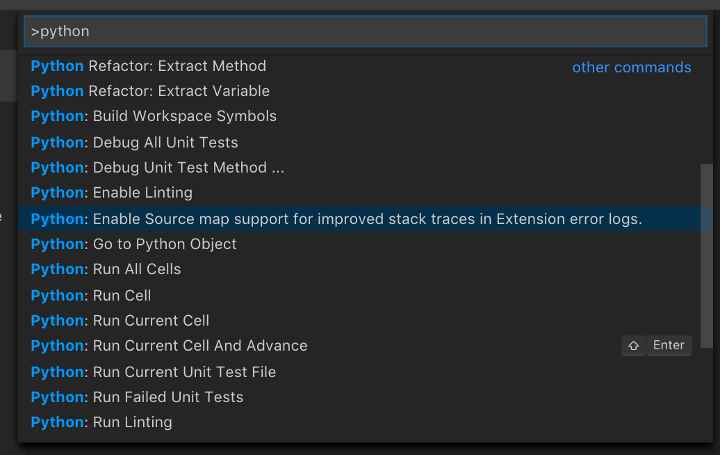 Add command to enable source maps and reload VSC · Issue #3477 · microsoft/vscode-python · GitHub