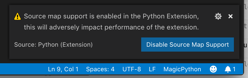 Add command to enable source maps and reload VSC · Issue #3477 · microsoft/vscode-python · GitHub