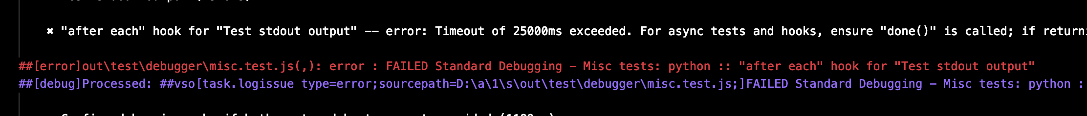 Intermittent Debugger tests failure · Issue #4571 · microsoft/vscode ...