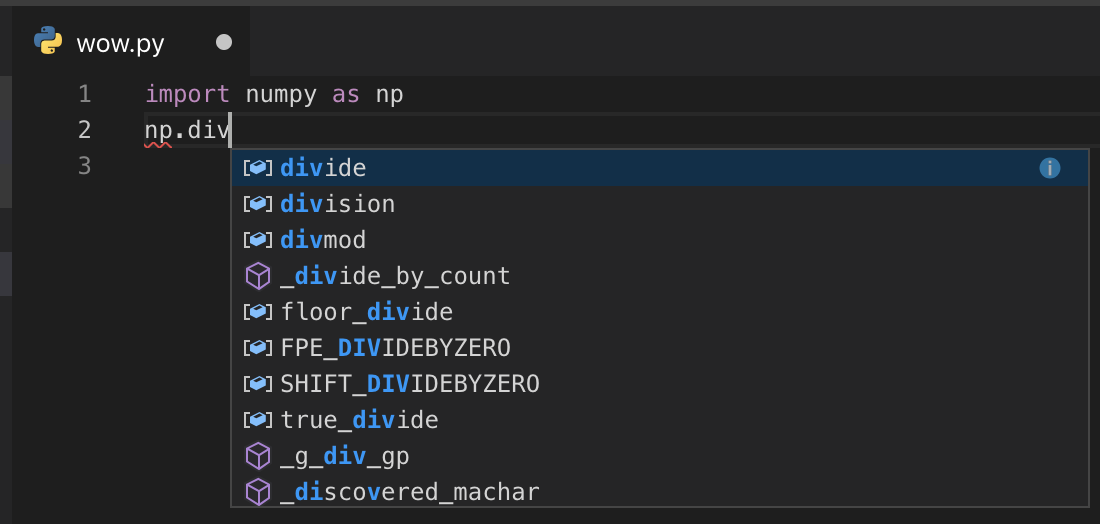 VS Code Intellisense output discrepancy from Jedi Run · Issue #5694 ...