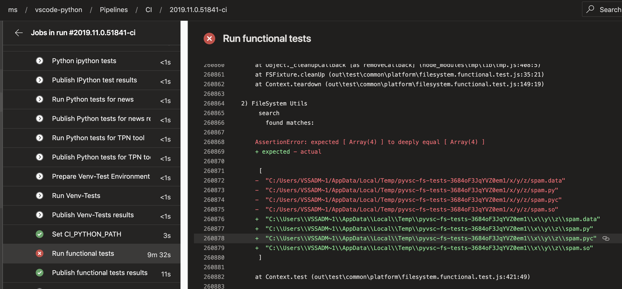 Functional tests are failing on master due to FS issues · Issue #8829 ...