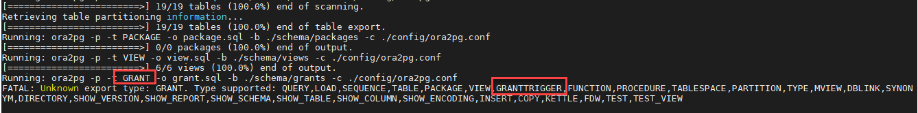 FATAL: Unknown export type: TRIGGER · Issue #1129 · darold/ora2pg · GitHub