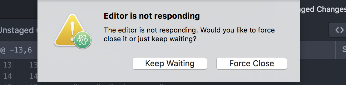 Atom crash when moving the unstaged changes tab · Issue #1112 · atom/github · GitHub