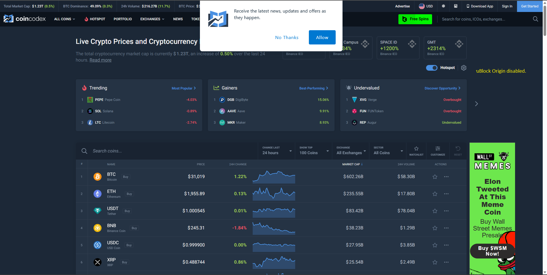 coincodex.com: breakage · Issue #18806 · uBlockOrigin/uAssets · GitHub