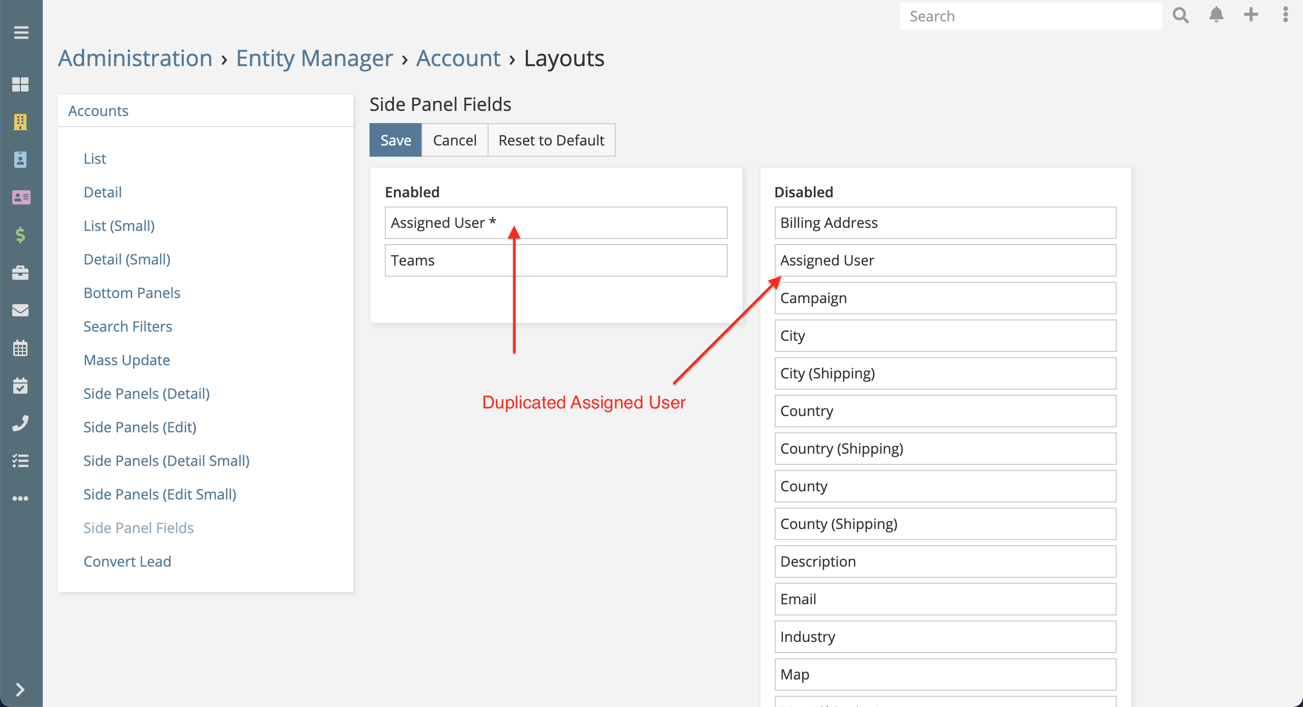 Duplicated Assigned User field for all entities · Issue #2155 · espocrm/espocrm · GitHub