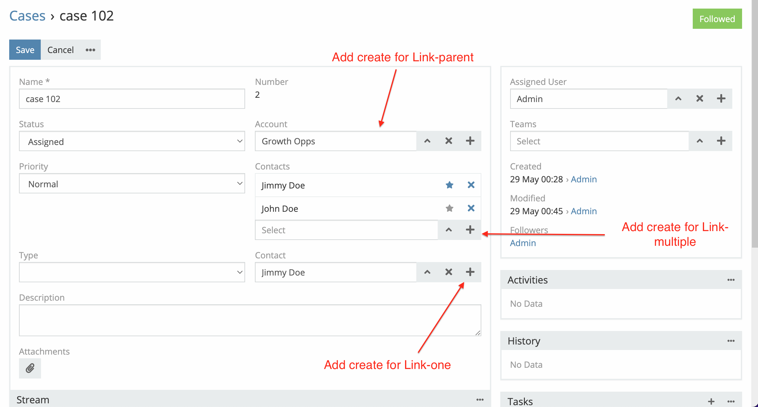 Add create button to : Link - Link-one - Link-Multiple - Link-Parent etc · Issue #2338 · espocrm ...