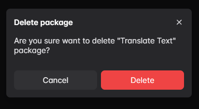 Delete modal shows up on opening package page · Issue #764 · AutomaApp ...