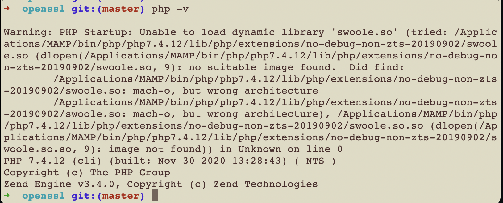编译源码 php.ini 加载swoole.so 提示 Extension 'swoole' not present. · Issue #4575 · swoole/swoole-src ...