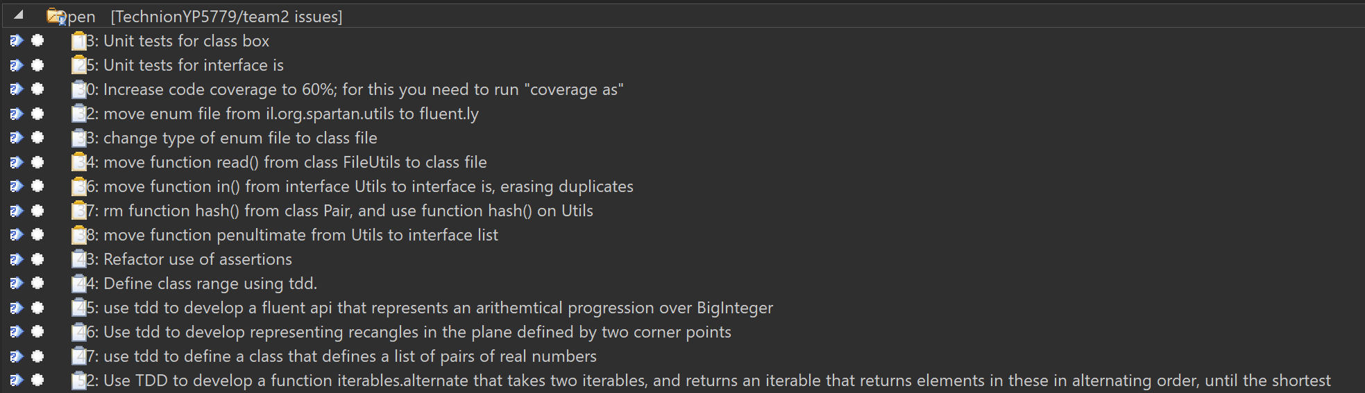 Integrate github issues with eclipse · Issue #67 · TechnionYP5779/team2 · GitHub
