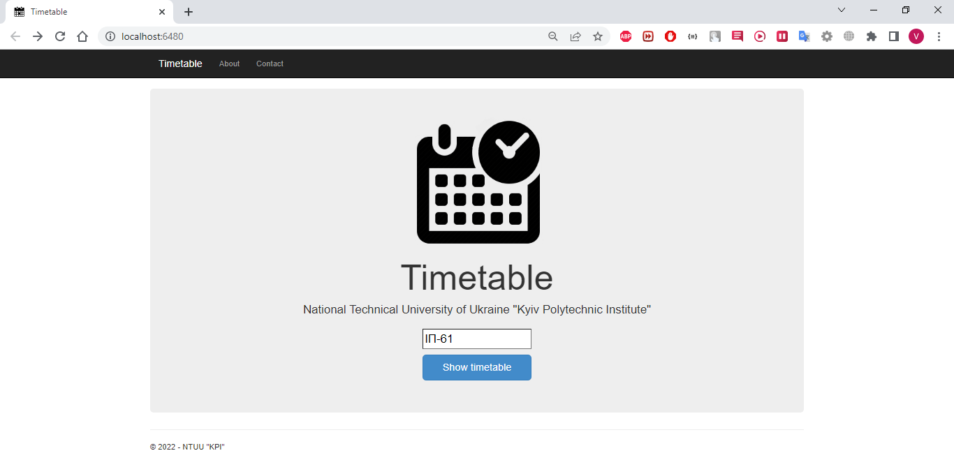 GitHub - valerii-martell/University-Timetable: Web service for displaying the schedule of ...