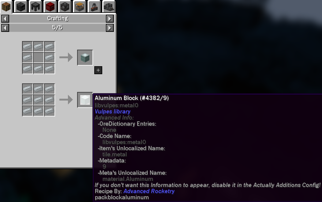 Some Vulpes library (libvulpes) metal recipes not properly removed ...