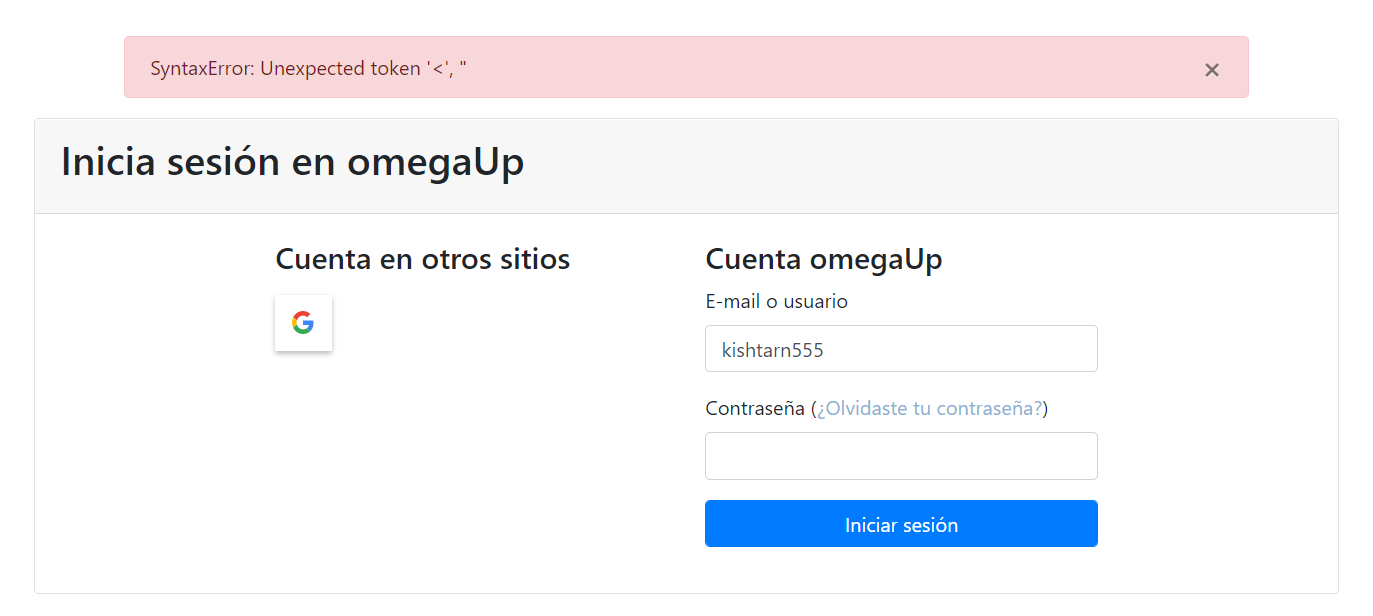 Bug Problemas Para Iniciar Sesion · Issue 6846 · Omegaupomegaup
