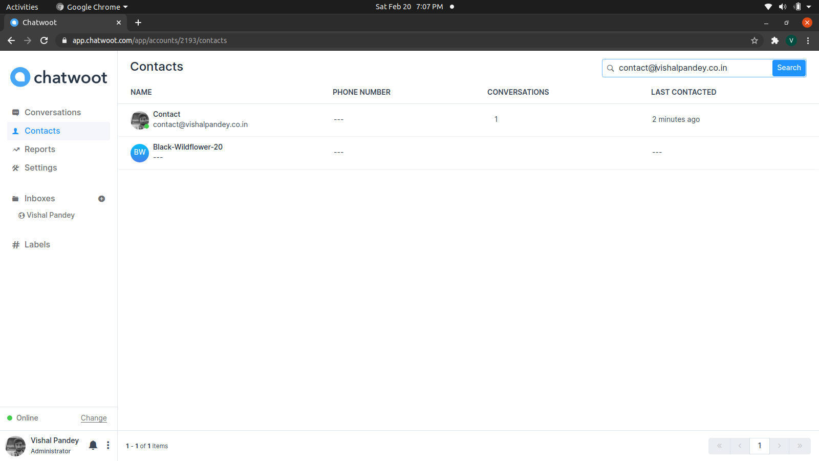 Contact Search Bug · Issue #1814 · chatwoot/chatwoot · GitHub