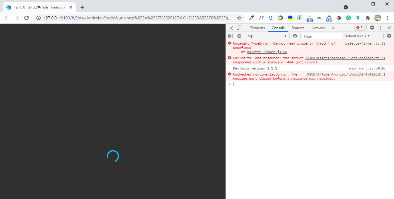 Devtools Problem An Infinite Loop Problem Freezes The App · Issue 2876 · Flutterdevtools · Github