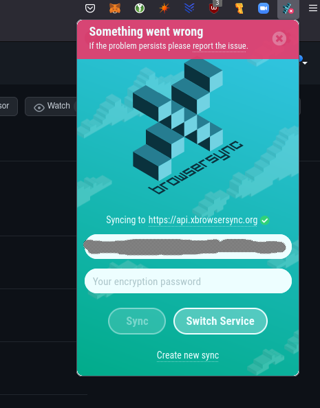 Fails to setup on new machine "something went wrong" can't log in · Issue #368 · xbrowsersync ...