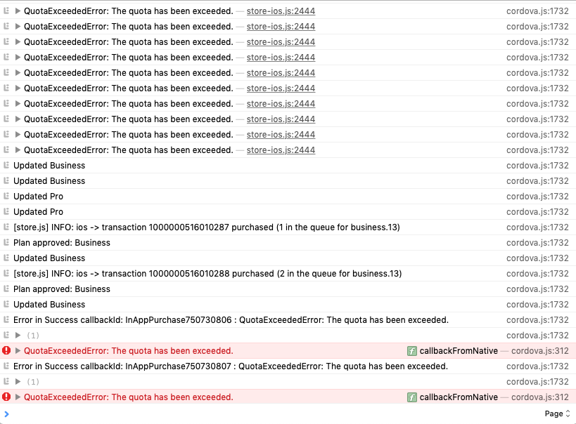 [IOS] QuotaExceededError: The quota has been exceeded. · Issue #823 · j3k0/cordova-plugin ...