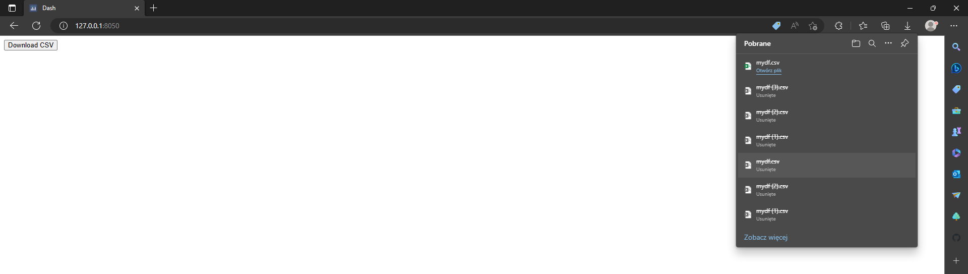 [BUG] No dialog box for dcc.Download component in Edge browser · Issue #2454 · plotly/dash · GitHub