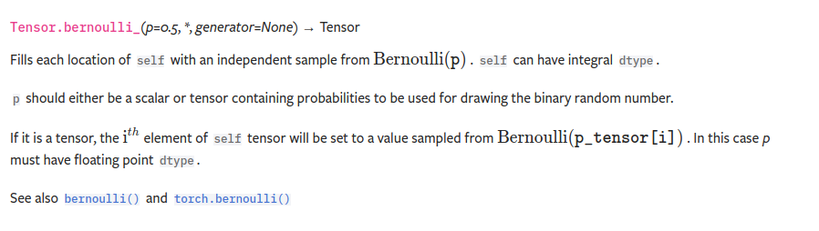 [docs] Tensor.bernoulli_ formatting is hard to read and UX inconsistent with the function ...