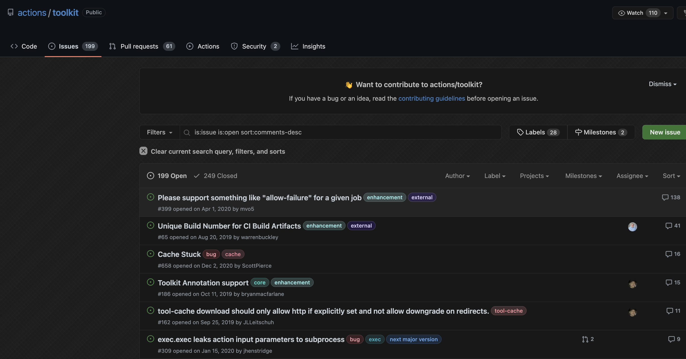 Is It Maintained · Issue 1214 · Actions Toolkit · Github