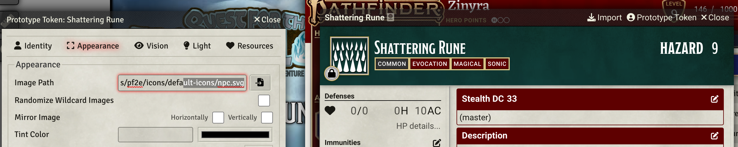 Some Hazards have NPC token icons · Issue #3941 · foundryvtt/pf2e · GitHub