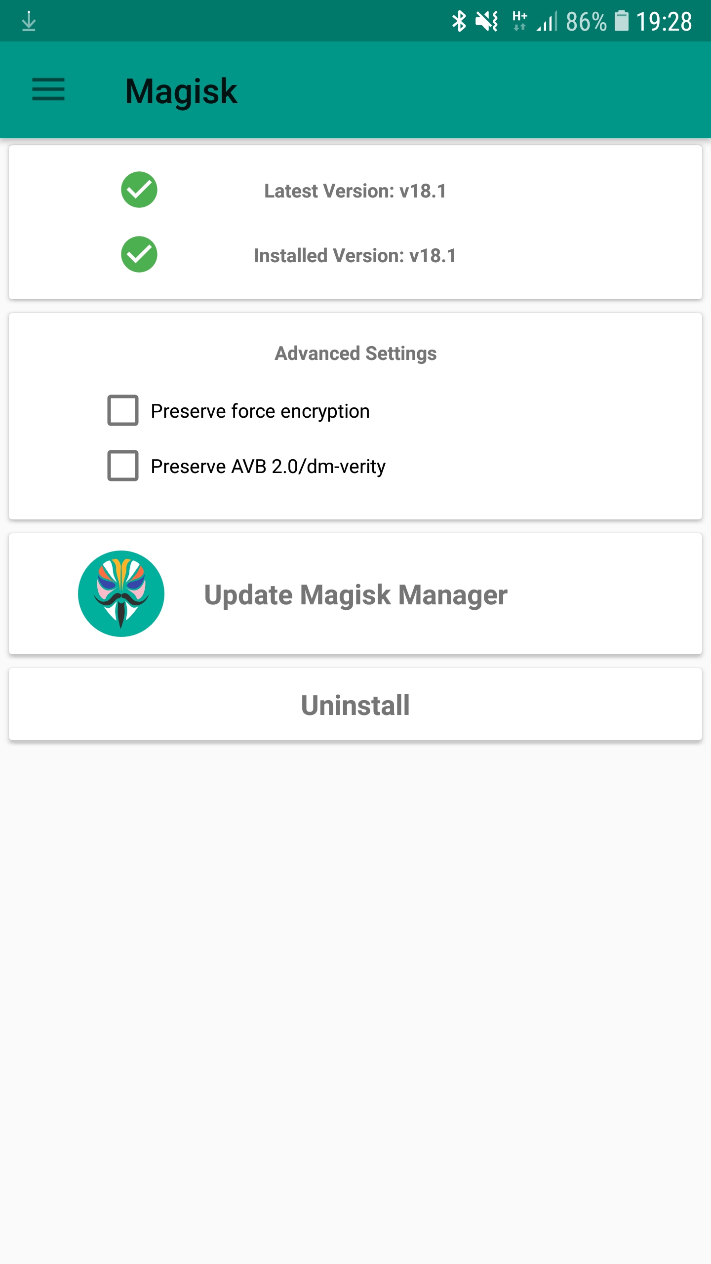 Magisk Manager 7.1.1 does not see Magisk installed · Issue #1298 · topjohnwu/Magisk · GitHub