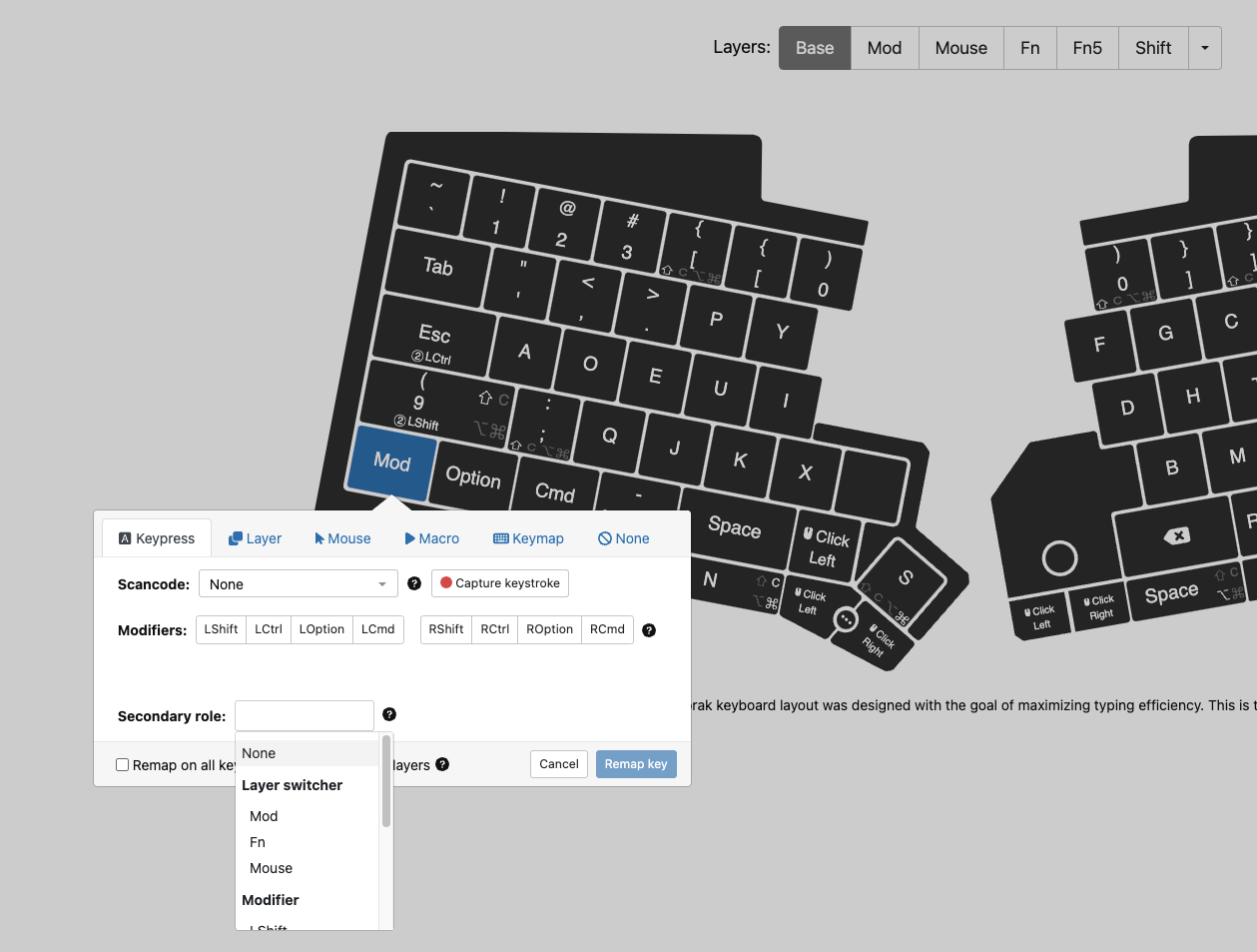 missing fn5 layer in Keypress/Secondary role · Issue #1840 · UltimateHackingKeyboard/agent · GitHub