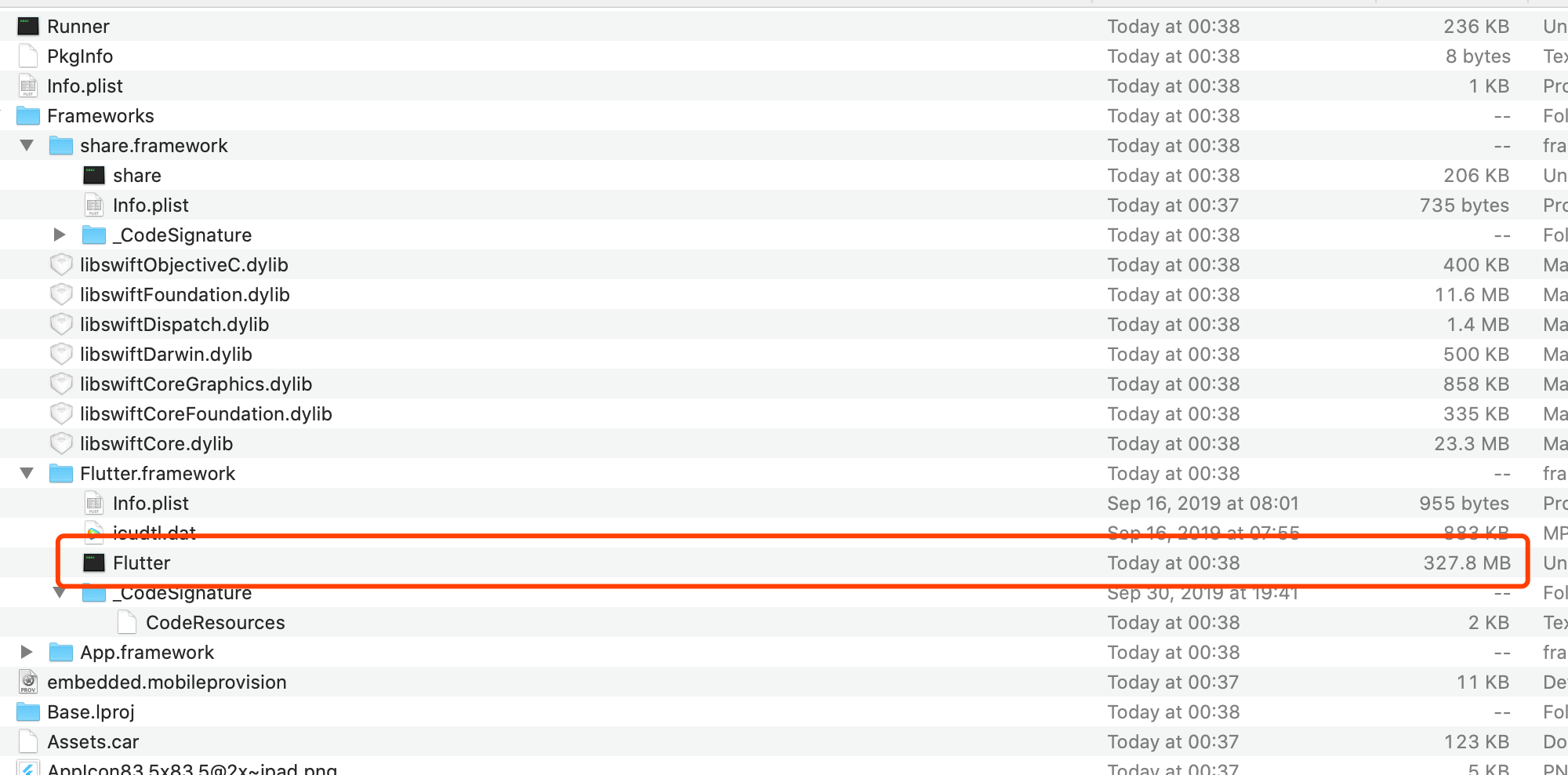 Runner.app size is about 400mb. How to reduce it? · Issue #44072 ...