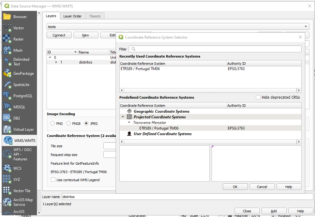 WMS client do not show anymore the correct list of available CRSs for a layer · Issue #45918 ...