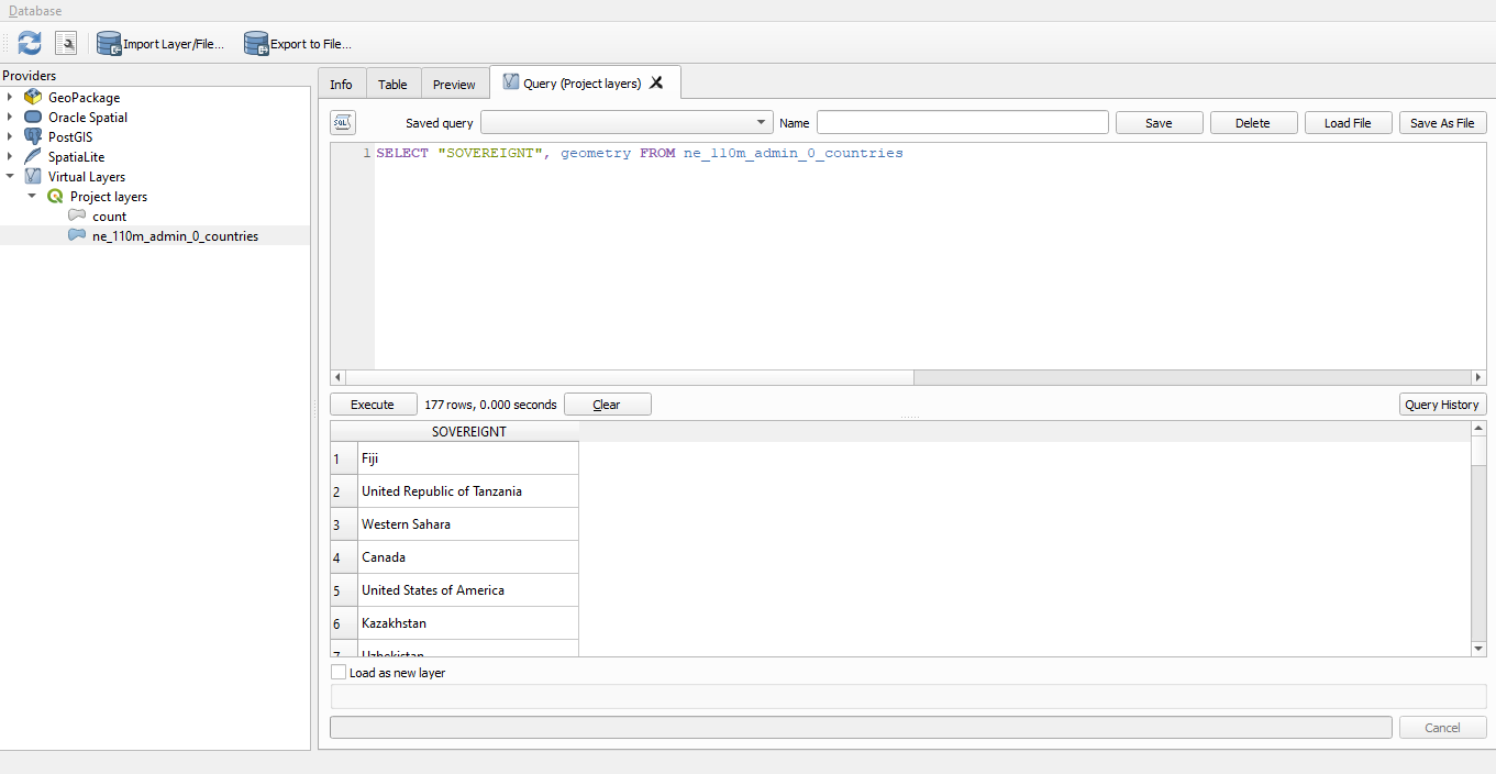 Db Manager Geometry Column Is A No Show In Virtual Layers · Issue
