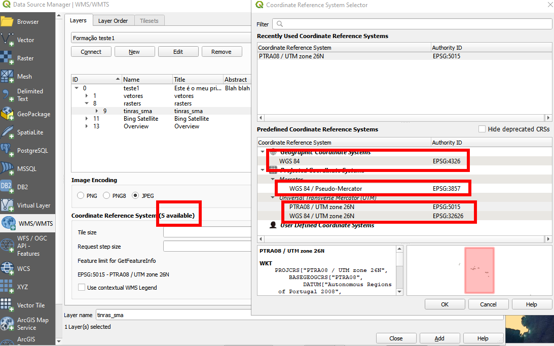 WMS client shows wrong number os available CRSs for a lyer · Issue #46139 · qgis/QGIS · GitHub