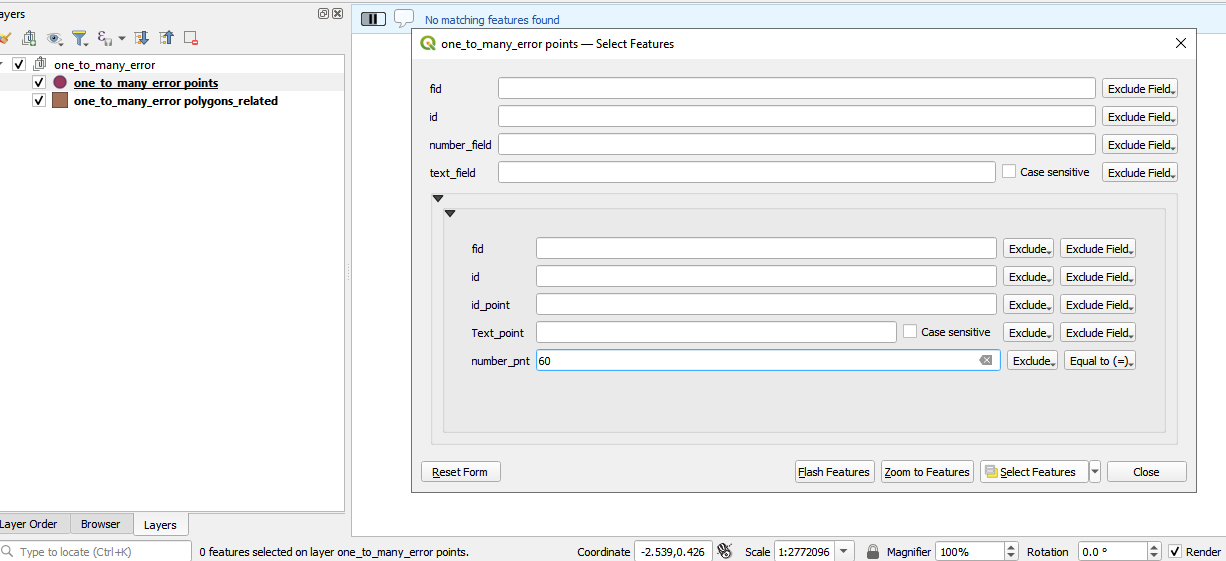No Matching Features Found When Selecting By Value On Related Feature Attributes · Issue 30517