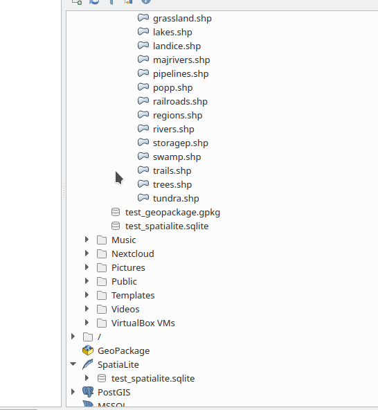 Drag And Drop Vector Into Spatialite Datasource Does Not Work In Qgis Browser Works For Gpkg