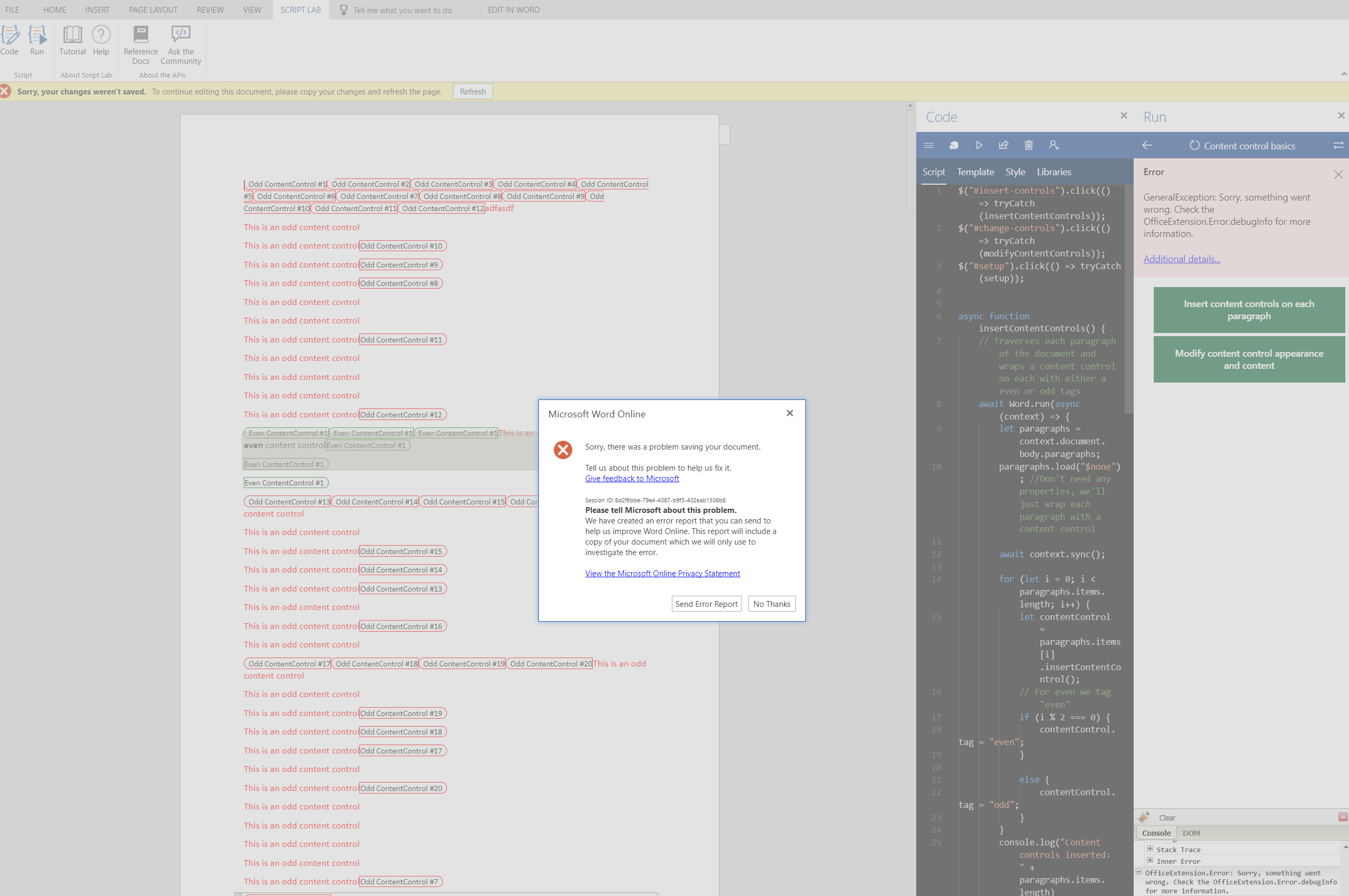 Automatic OneDrive saving breaks online Word if a ContentControl exists · Issue #54 · OfficeDev ...