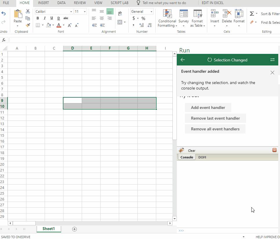 Add onSelectionChangeHandler in Excel Online breaks during app initialization · Issue #65 ...