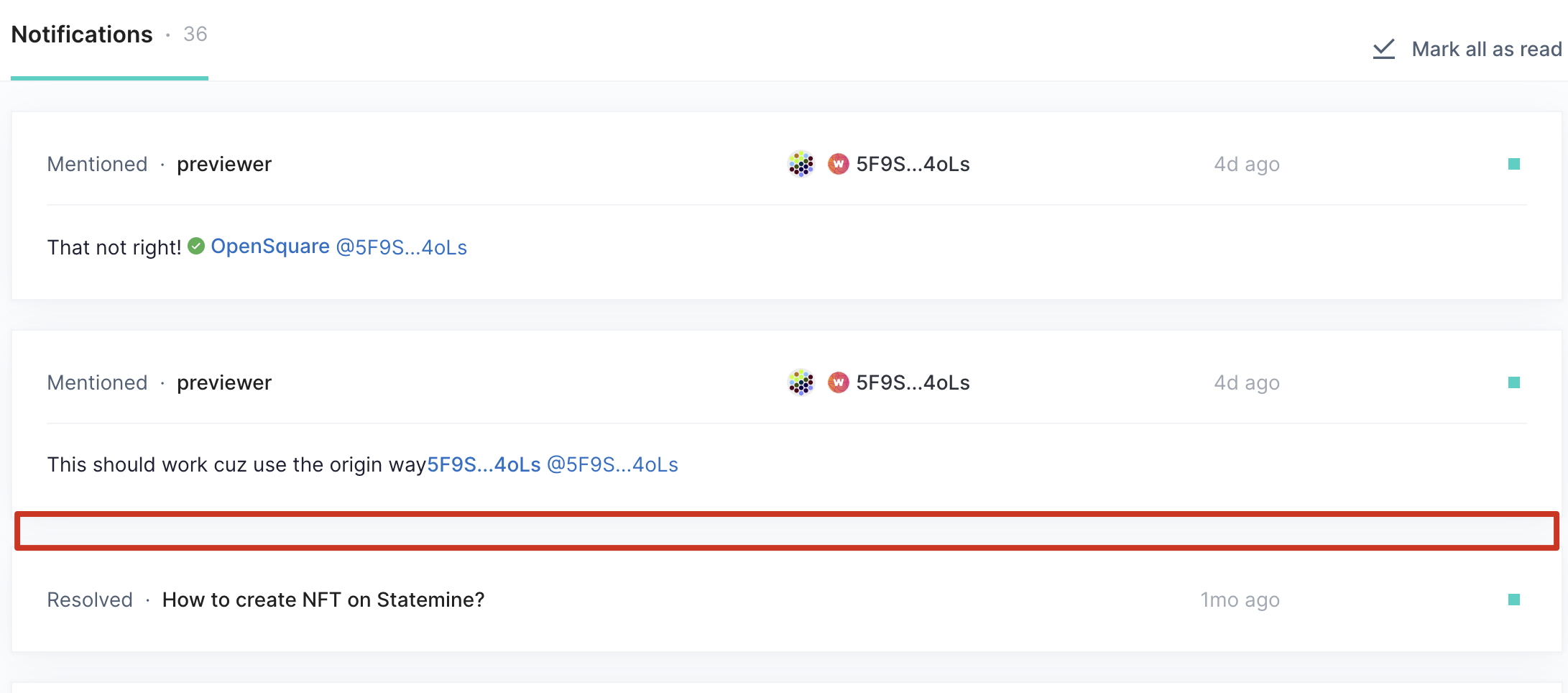 Notification Item Missed · Issue 695 · Opensquare Network Paid Qa · Github