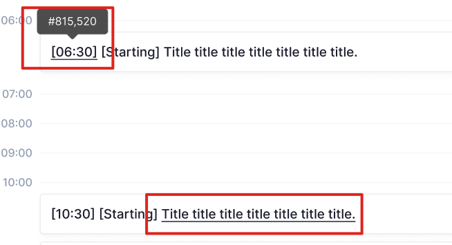 Day Events Card Title Effects Hover Click · Issue 2717 · Opensquare